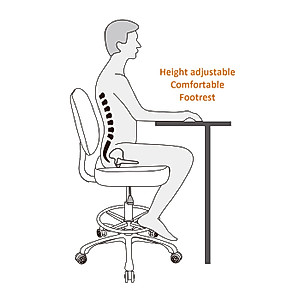 Nazalus Metal Chrome Foot Rest Foot Ring 16 inches Diameter for Drafting Chair Office Stool