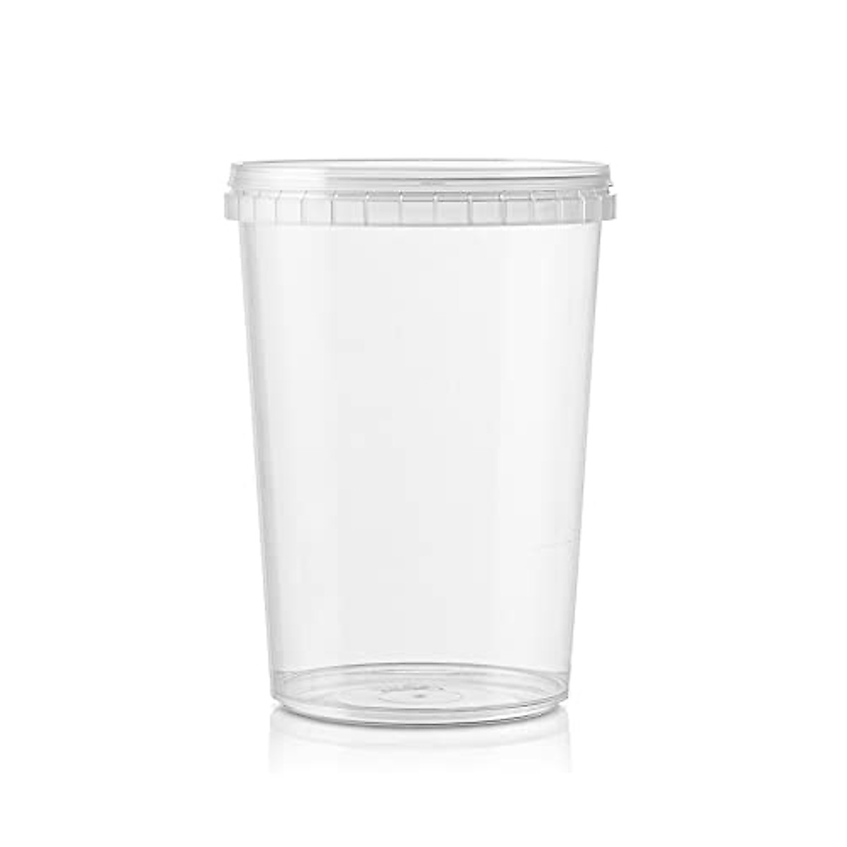 NYHI 32-oz. Round Clear Deli Containers with Lids | Stackable, Tamper-Proof BPA-Free Food Storage Containers | Recyclable Airtight Container for Kitchen Storage, Meal Prep, Take Out | 18 Pack