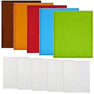5PCS Silicone Dehydrator Sheets,Fruit Leather Silicone Dehydrator Mats with Edge Compatible with Cosori CP267-FD, Non-Stick Food Dehydrator Mats for Fruits Meat Vegetables Herbs (Mixed Color-5 Packs)