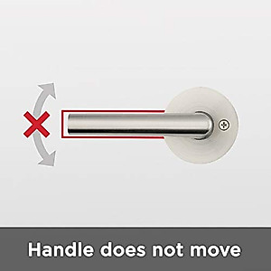 Kwikset 91570-030 Milan Single Dummy Door Handle Lever with Modern Contemporary Slim Round Design for Pantry or for Half-Dummy Application in Iron Black