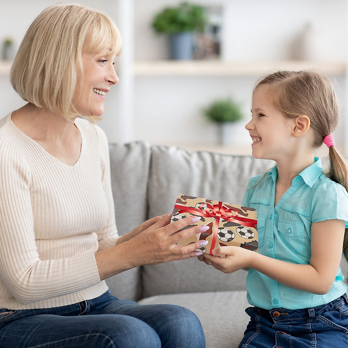 AircooL Sports Gift Wrapping Paper, 9 Sheets Rugby Basketball Tennis Baseball Football Kraft Wrapping Paper, 20x28 Inches per Sheet Birthday Paper for Men Boys