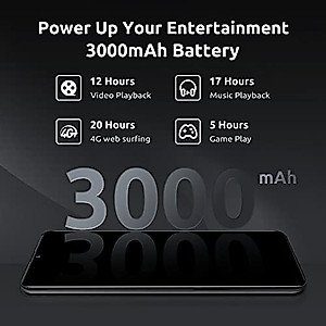 Xgody X60 Pro Unlocked Smartphones, 6.5 Inch Android 9.1 OS Cheap Cell Phones, 2022 4G Dual 5MP Camera and Dual SIM Phones, 3000mAh Massive Battery, Face Recognition (Black)