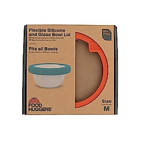 Replacement Lids for Glass Storage Containers by Food Huggers | Silicone & Glass Lids that Don’t Crack | Fits Most Round Container Brands & Bowls | 100% Plastic Free (1 Lid (Medium), Terracotta)