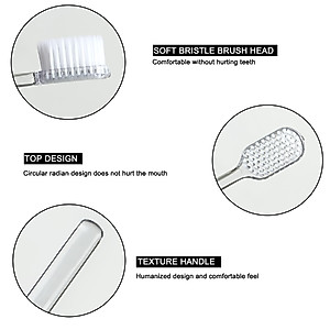 HiTuYi 16 Pieces Adult Toothbrush Travel Full Head Super Soft Toothbrush Suitable for Sensitive Teeth and gingival Atrophy