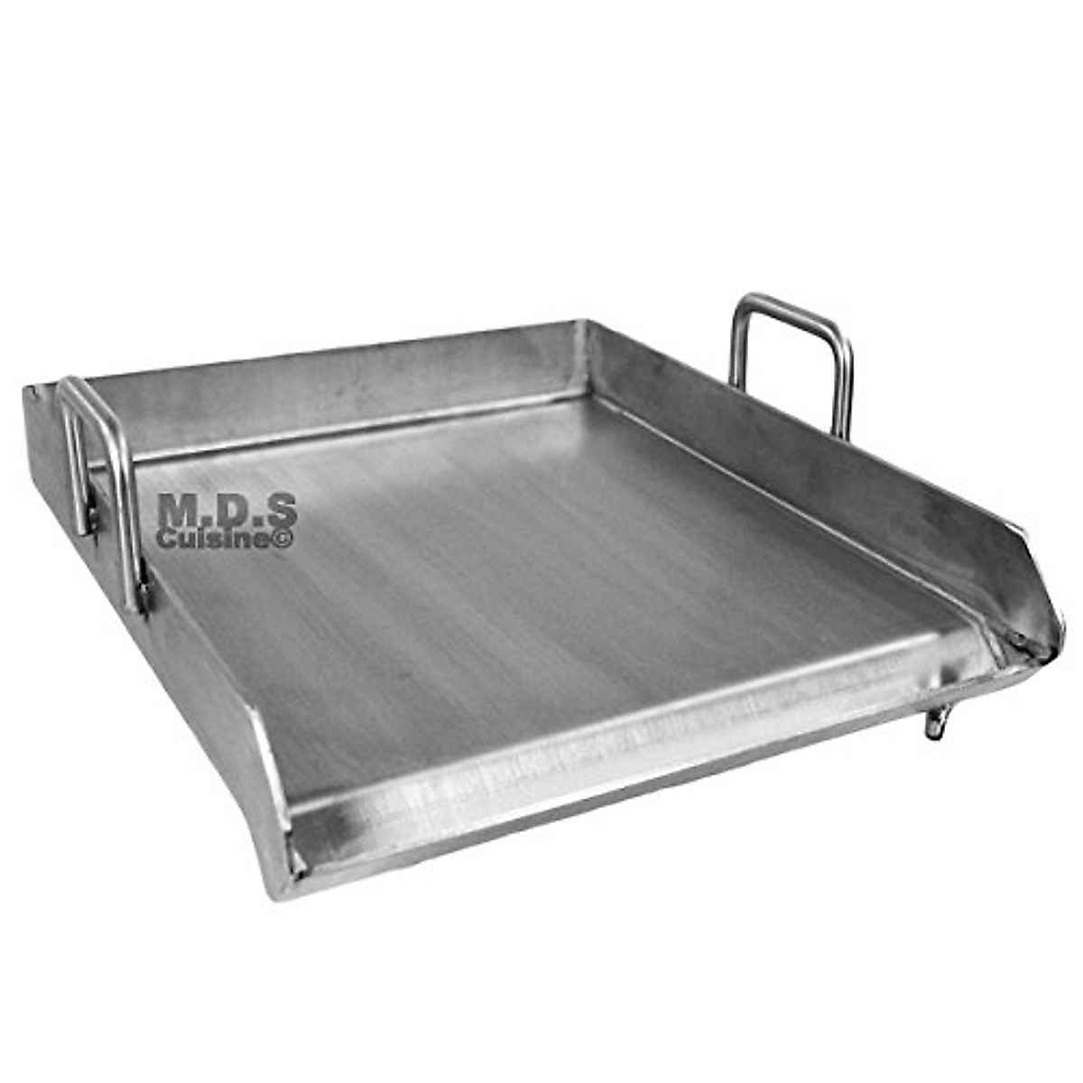 Stainless Steel Flat Top Comal Plancha 18"x16" inch BBQ Griddle for cooking with Outdoors Stove or Grill catering