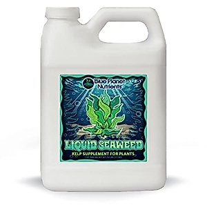 Liquid Seaweed for Plants (32 oz) Quart | Concentrated Liquid Kelp Supplement | Makes UP to 470 GALLONS | for All Plants & Gardens | Blue Planet Nutrients