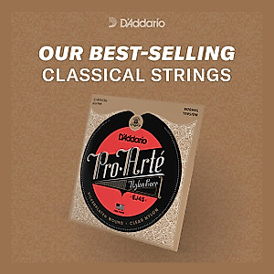 D'Addario Guitar Strings - Pro-Arte Classical Guitar Strings - EJ46FF Carbon Strings - Silver Plated Wrap, Composite Dynacore, Carbon Trebles - Hard Tension