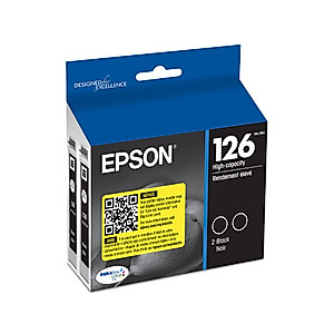 Epson T126120-D2 DURABrite Ultra Black Dual Pack High Capacity Cartridge Ink