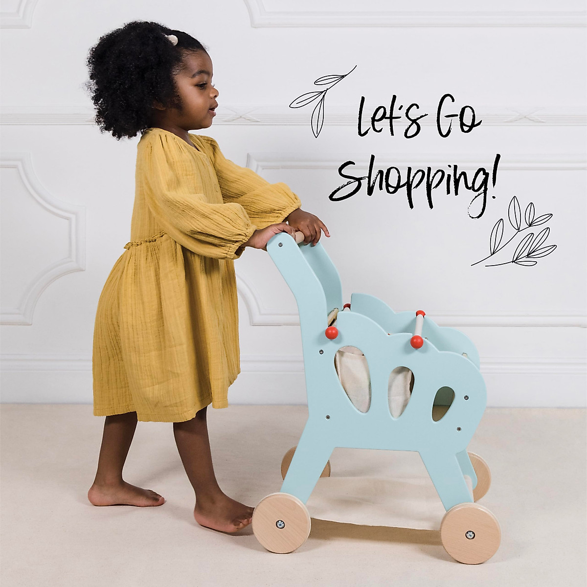 Le Toy Van - Educational Wooden Toy Role Play Grocery Store Shopping Trolley | Boys Or Girls Pretend Play Supermarket Playset - for Ages 3+