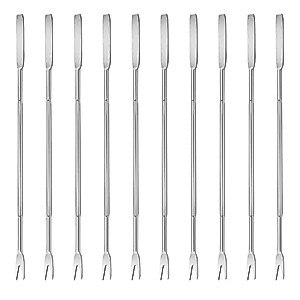 Luxshiny Oyster Crackers Oyster Crackers Oyster Crackers 10 Pcs Stainless Kitchen Picnic Seafood Tools Lobster Forks Set Crab Leg Forks Picks Steel Seafood Forks Ar Multitool Mini Forks