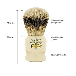 Simpsons Chubby Super Badger Shaving Brush (Chubby CH3 Super)