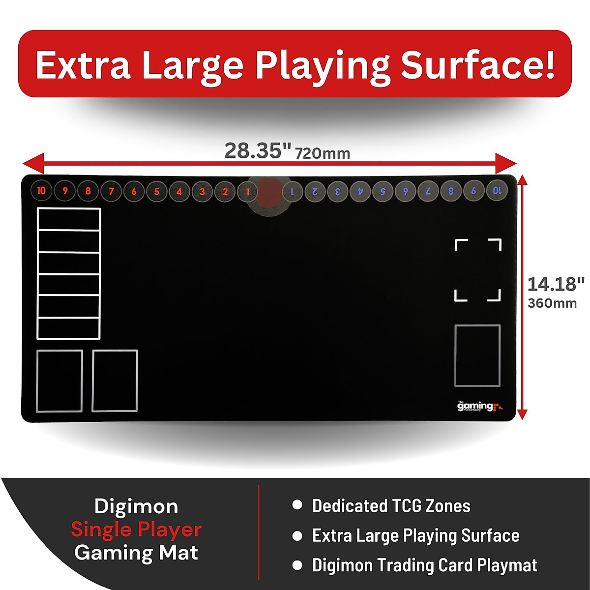 GMC Deluxe Single Player Compatible Digimon Gaming Mat TCG Stadium Mat Board Playmat