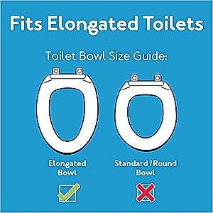 Carex Elongated Hinged Raised Toilet Seat, Adds 3.5 Inches of Height to Toilet, 300 Pound Weight Capacity, Toilet Seat Riser, Elevated Toilet Seat And Handicap Toilet Seat