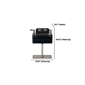 Everdure by Heston Blumenthal Fusion 29-Inch Charcoal Grill with Patented Built-in Rotisserie System & Quick Electric Ignition, Outdoor BBQ Grill, Adjustable Rod Height, Easy Clean-Up, Matte Black