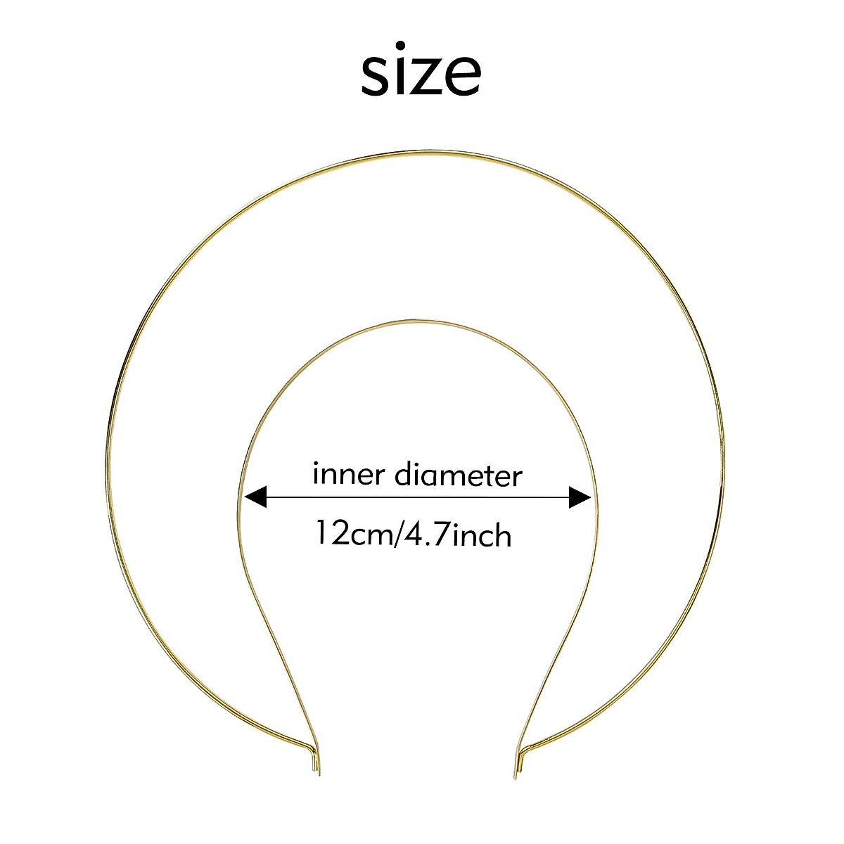 Lawie 6 Pack 2 Layer Metal Gold Queen Goddess Angel Halo Crown Headband Hairbands Tiara Hair Hoops DIY Craft Bands Wedding Bridal Headpieces Prom Halloween Party Cosplay Costume Hair Accessories