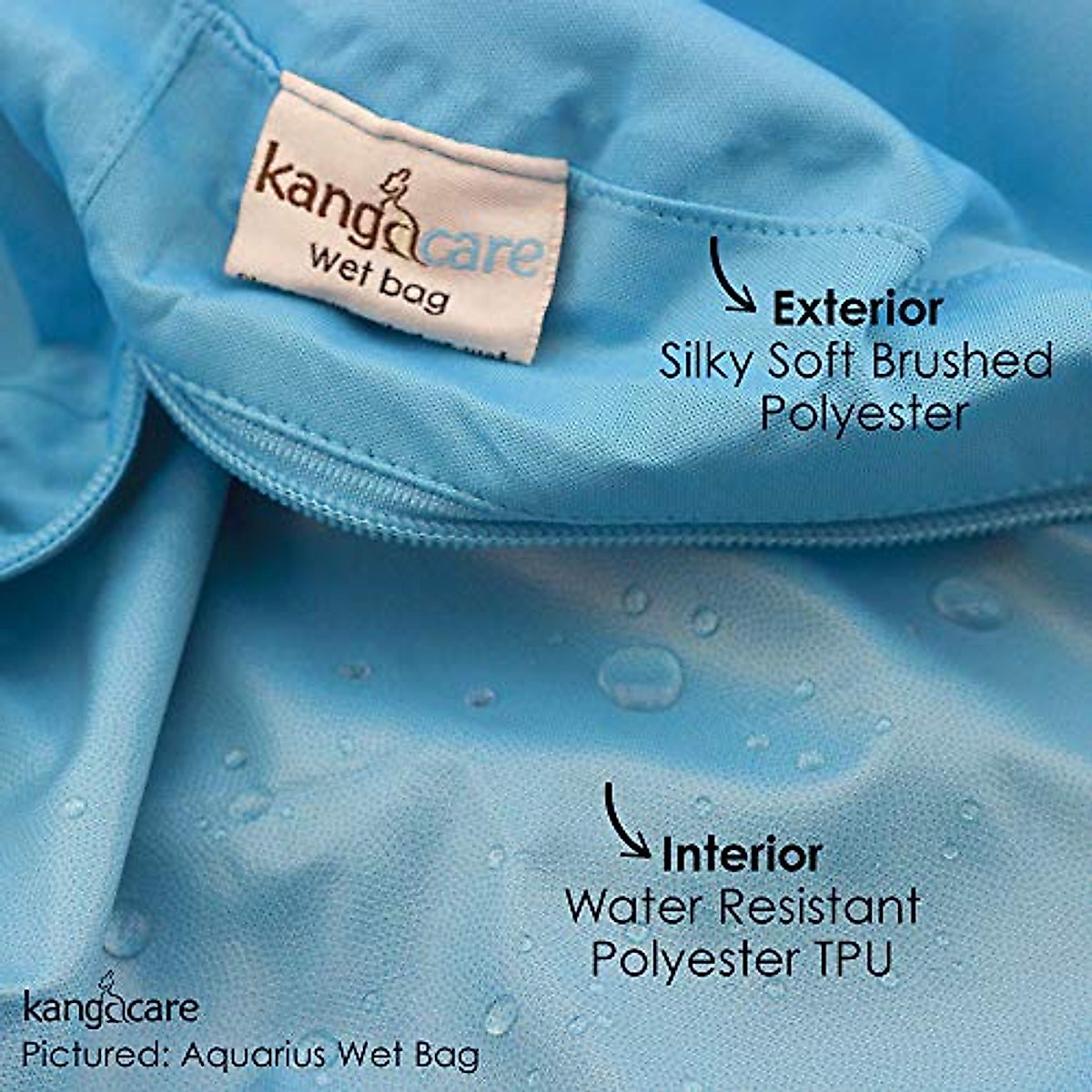 Kanga Care Wet Bag Seam Sealed Waterproof 3D Dimensional for Baby Cloth Diapers, Travel, Beach, Pool, Gym, Swim | Elskede