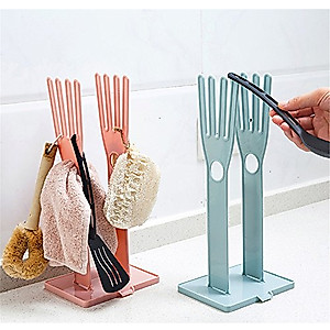 2 Pieces Kitchen Rubber Gloves Racks Drain Towel Storage Holders Home Cleaning Tool Drying Rack Sink Accessories