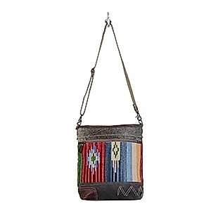 Myra Bag Technicolor Shoulder Bag Upcycled Cotton & Hair Leather S-3060