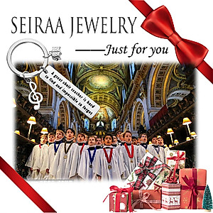 SEIRAA Music Teacher Gift A Truly Great Choir Teacher is Hard to Find Keychain Thank You Gift for Choir(Choir Teacher Keychain)