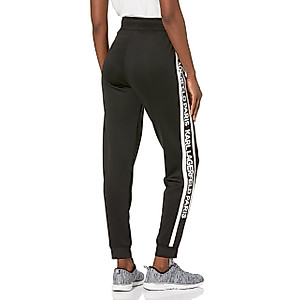 Karl Lagerfeld Paris womens Block Letter Logo Jogger Tracksuit, Black/White, Medium US