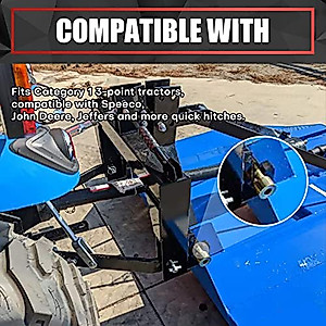 VIAGL 2 Pair of Cat 1 Quick Hitch Adapter Bushings Set for Category I 3-Point Tractors Use with Quick Hitch System