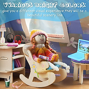 20 Pieces Dollhouse Accessories Doll Travel Accessories Mini Laptop Computer Phone Toy Miniature Glasses Headset Drink Toys Plastic Doll Accessories for Dolls (Classic Style)