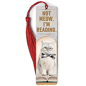 GOLEEX Cat Metal Bookmark Ruler Animal Inspirational Quotes Bookmarks for Adults Women Girls Kids Teens Bookworm Reader On Birthday Holiday Party Pet Lovers Encouraging Sayings