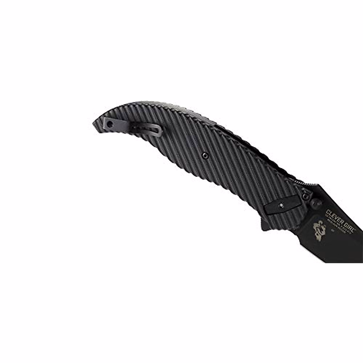 CRKT Clever Girl Folding Pocket Knife: Heavy Duty Everyday Carry, Black Blade, Flipper Open, Deadbolt Button Lock, IKBS Ball Bearing Pivot, G10 Handle 2640