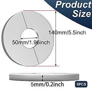 Wall Split Flange Stainless Steel Escutcheon Plate plumbing Cover Self-Adhesive Round for 50mm Diameter Pipe