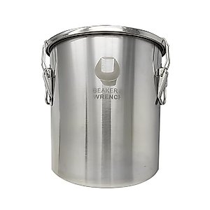 Food Safe 304 Stainless Steel 5 Gallon (20L) Container Bucket with Clamps and Air-Tight Lid with Silicone Gasket