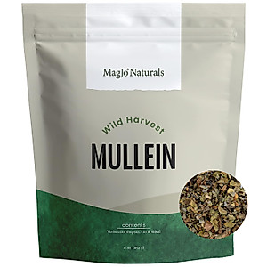 MagJo Naturals, Mullein Leaf (16 oz) Cut and Sifted, Wild-Crafted, gordolobo tea, leaves, Verbascum