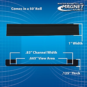 Master Magnetics Flexible Magnet Data Card Holder - 0.125" Thick, 1" Height, 50' Length, 1 Roll, ZGNRE20BX+B19