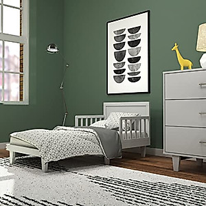 Child Craft Tremont Toddler Bed for Kids with Guard Rails, Low to Ground Design, Made of Pinewood, Featuring Clean Lines to Match Any Décor (Gentle Gray)