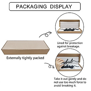 Christmas Cutouts Wood Table Place Card Believe Merry Peace Joyful Wood Word Holiday Place Settings for Christmas Thanksgiving Plate Decor Table Decorations (Black, 8)