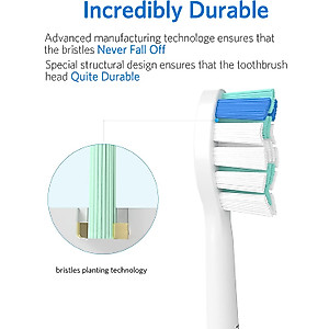 Replacement Toothbrush Heads for Philips Sonicare Replacement Heads,Electric Replacement Brush Head Compatible with Phillips Sonicare G2,C3,C1,C2,4100,A3,W,for Philips Sonic Care Brush(Snap-On),10 Pcs