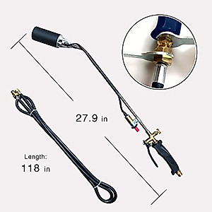 Propane torch stick ice and snow melter weeding burner electronic button igniter
