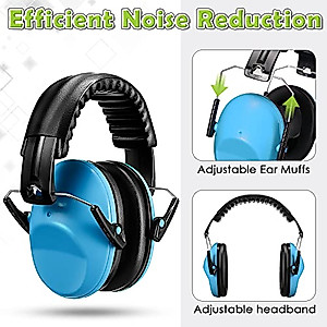 Yunsailing 6 Pcs Kids Ear Protection Earmuffs Adjustable Noise Insulation Headphones Toddlers 27NRR Noise Reduction Ear Muffs (Novel Color)