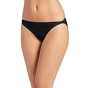 Jockey Women's Underwear No Panty Line Promise Tactel String Bikini, Black, 5