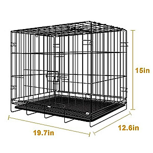 ZALBYUY Guinea Pig Cages, Small Animal Cage, Rabbit Hutch, Chinchilla Cage, Hedgehog Cage with Pull-Out Tray, Suitable for Pets of Guinea Pigs, Rabbits, Chinchillas, Kittens, Puppy, 19.7*12.6*15inch