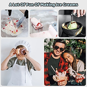 JoyMech Ice Cream Roll Maker Rolled Ice Cream Machine, Sweet Spot Pan, Instant Cold Plate, Ideal for Making Rolled Ice Cream Soft Serve Slushies Frozen Yogurt Sorbet and Gelato (Lavender)