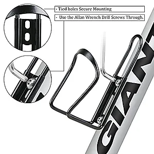 Water Bottle Cage - Lightweight Alloy Aluminum Water Bottle Holder for Bike - 2 Pack Bicycle Water Bottle Holder Brackets – Water Bottle Mount for MTB Bike, Road Bike - Easy to Install