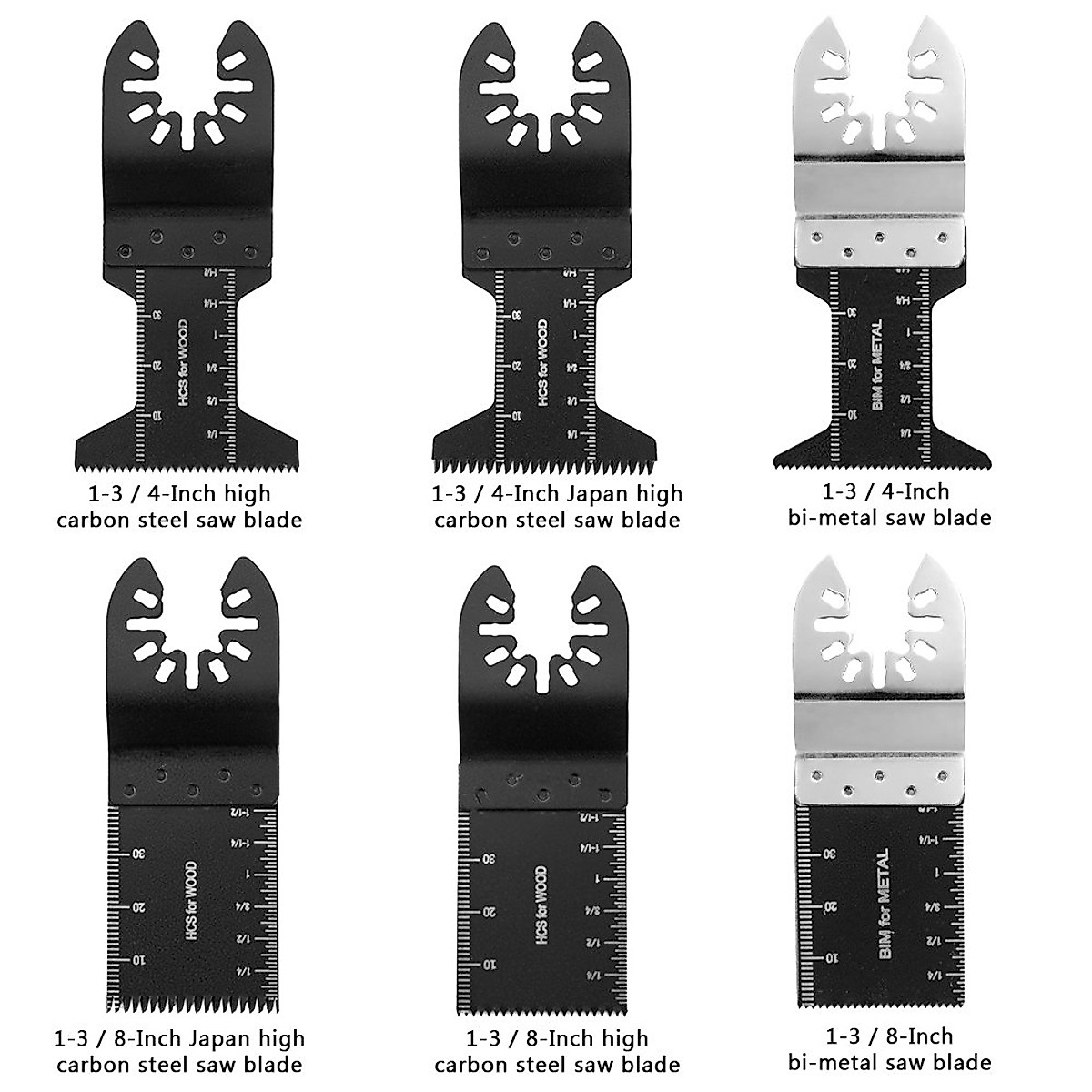 Wrightus 20 Bi-Metal/Wood Oscillating Multitool Quick Release Saw Blades Universal Carbide Fit Fein Multimaster Porter Cable Black & Decker Bosch Dremel Craftsman Ridgid Ryobi Makita Milwaukee Dewal