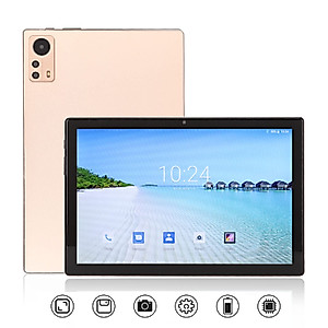 ASHATA 10.1 inch Tablet for Android 8.1, 4G Net Tablet Talkable, 2.4G 5G WiFi, 8 Core CPU, 2GB RAM 32GB ROM, 5MP 13MP Camera, 4000mAh, 4G Calling Tablet, Dual Card Dual Standby (Gold)
