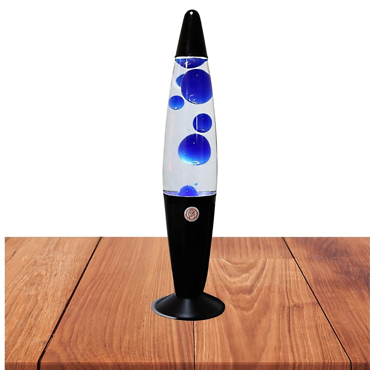Aryellys Table Lamp 16" Bedside Lamp, Clear liquid Desk Lamp with Blue Lava Lamp Wax, Lava Lamps for Adults Nightstand Lamp for bedroom and Home Decor - Bulb included