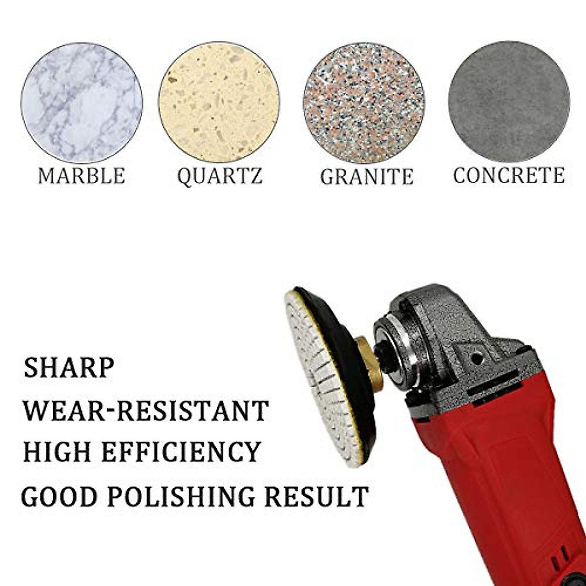 1Pc 7 inch Diamond Polishing Pad Wet/Dry Tile Polishing Pad For Grinder,For Concrete Marble Quartz Stone Countertop Granite Polishing. (Grit 3000)