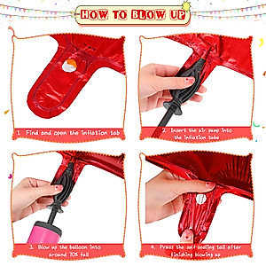 33 Pieces Fire Truck Party Decorations Set Include Number Foil Balloon, 2 Pieces Fire Engine Birthday Balloons and 30 Pieces Red Orange Yellow Latex Balloons for Rescue Theme Party (Number 3 Balloon)