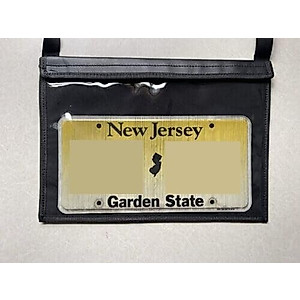 Universal Rear Test Drive Demo Car Dealer License Plate Tag Bag Bumper Vinyl Mount Mounting Adapter Holder Bracket with Hanging Straps, Stitched for Vehicle Auto Car Truck Van SUV Trailer