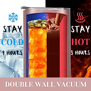 Onebttl Labrador Retriever Gifts for Women, Best Labrador Gifts for Lab Mom, 20 oz Stainless Steel Skinny Tumbler with Lid and Straw, Perfect for Christmas, Birthday, Gifts Box Included, Rose Gold