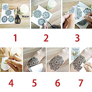 Glaryyears Temporary Tattoos for Women Female, 18-Pack Large Big Fake Tattoos, Long-lasting Flower Tattoos, Floral Design Variety Pack Realistic Tattoos 3D, Sexy for Body Arm Chest Shoulder Thigh