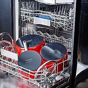 KitchenAid Steel Core Enamel 16cm/1.3 Litre Saucepan, Empire Red